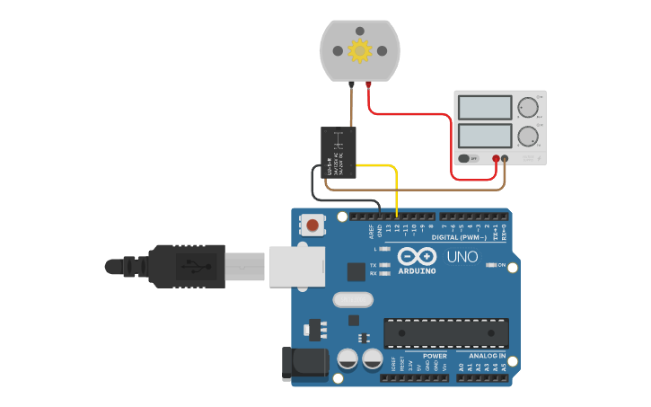 Circuit Design Relay Tinkercad