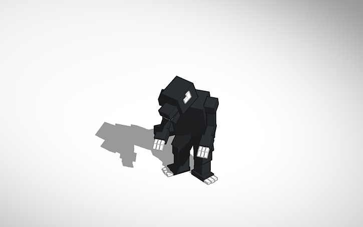 3D design Minecraft ghost Godzilla Model | Tinkercad