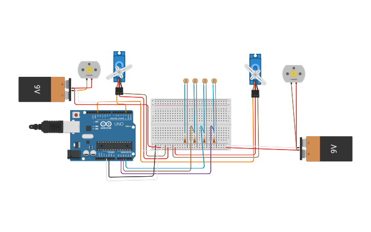 Circuit design Tinker CAD Simulation - Tinkercad