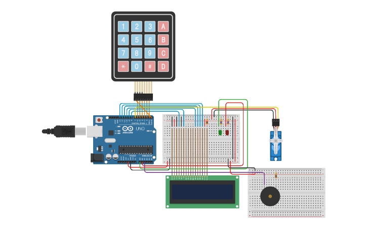 Circuit design Keypad - Tinkercad