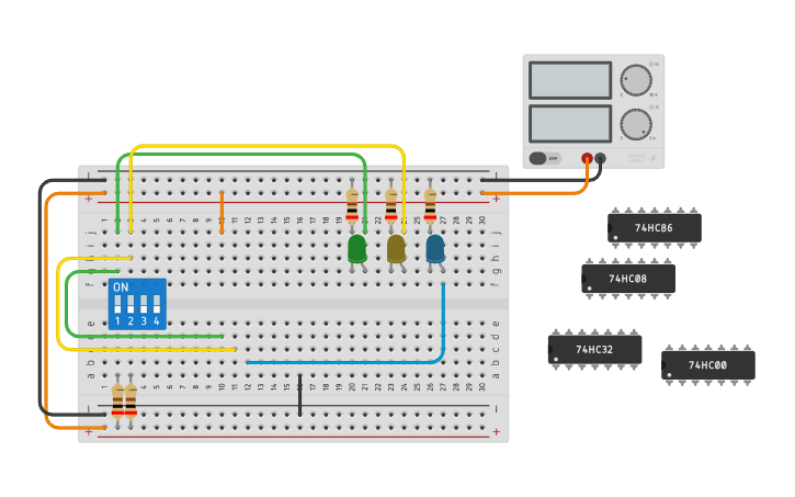 Circuit design 74HC00 NAND Gate | Tinkercad