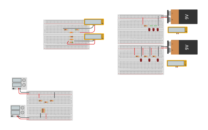 Circuit design Series Parallel Circuit - Tinkercad