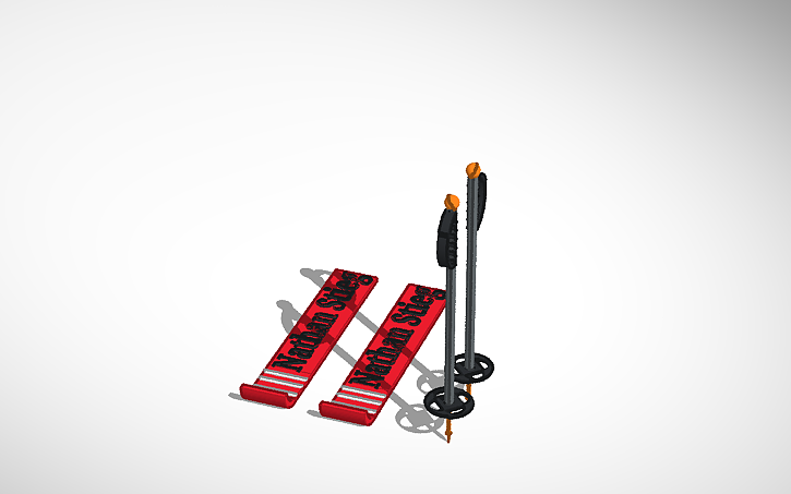 3D design Nathan Stieg Snowman Skis - Tinkercad