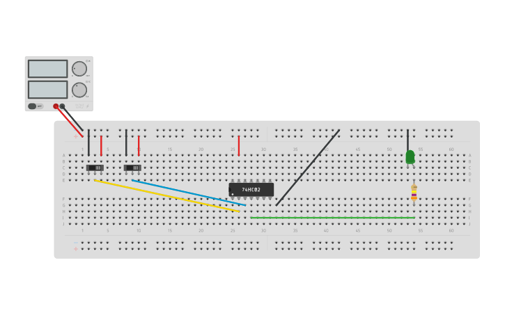 Circuit Design Nor Gate Tinkercad
