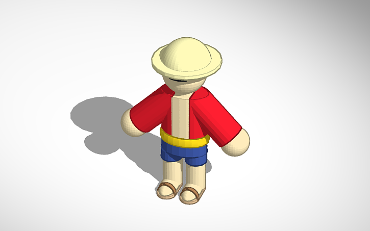 3D design Luffy - Tinkercad