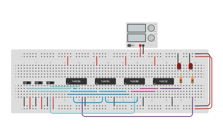 Circuit Design Subtractor Tinkercad