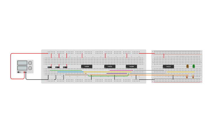 Circuit design Full subtractor using basic gates | Tinkercad