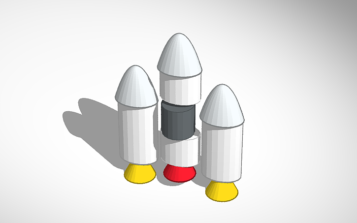 3D design Rocket model - Tinkercad