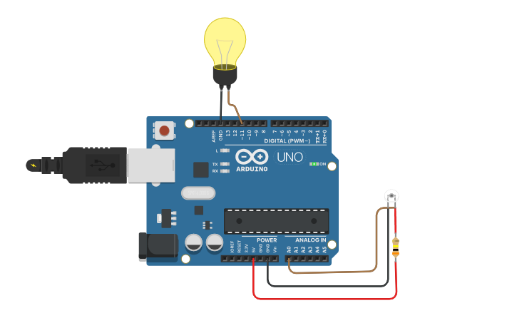 Circuit Design Light Intensity Tinkercad