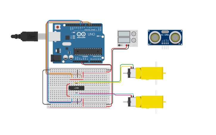 Circuit design carro - Tinkercad