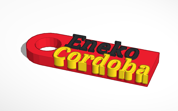3D design Llavero Eneko Cordoba - Tinkercad