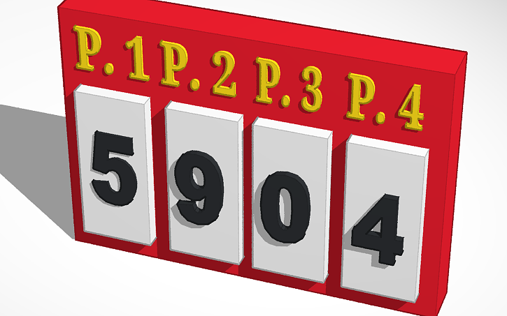 3D design Scoreboard demo - Tinkercad