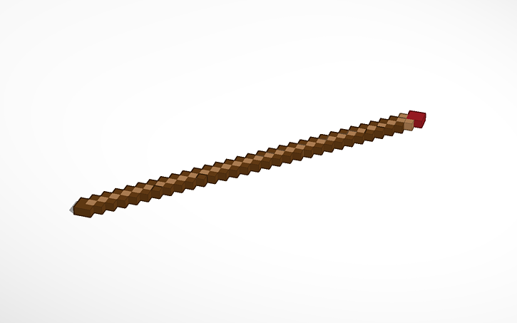 3D design minecraft bush red - Tinkercad