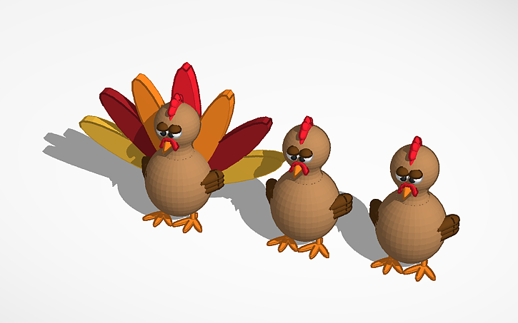 3D design AR Thanksgiving Turkey - Tinkercad