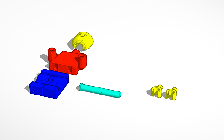 3D design Copy of toilet paper lego holder | Tinkercad