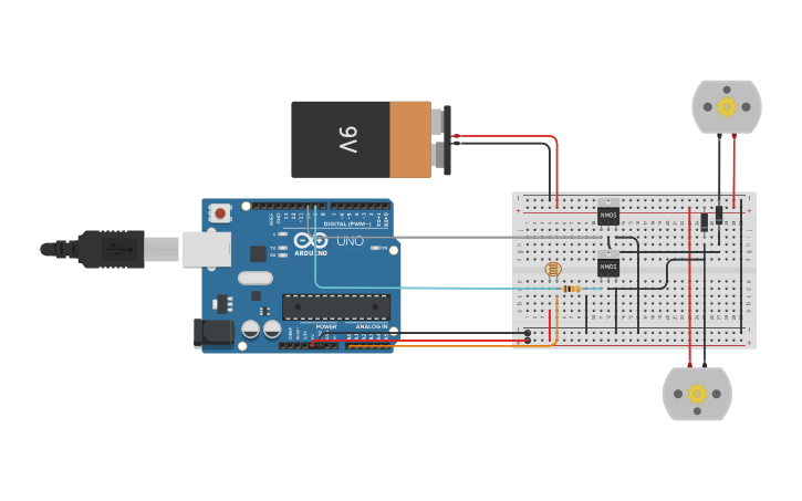 Circuit design Ubrukelig Robot 2 | Tinkercad