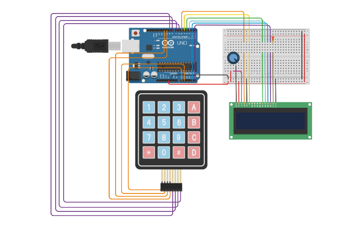Circuit design Snake - Tinkercad
