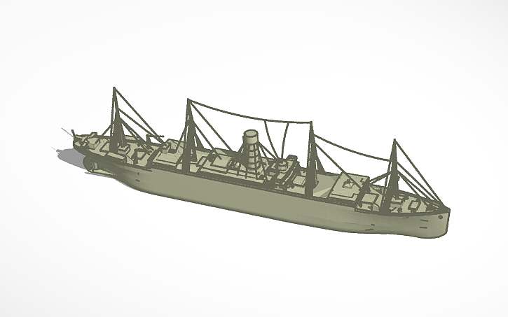 3D design RMS Carpathia - Tinkercad