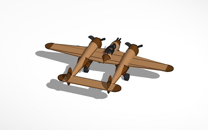 3D design P-38 Lightning | Tinkercad