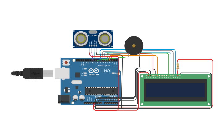 Circuit design LCD SCREEN - Tinkercad