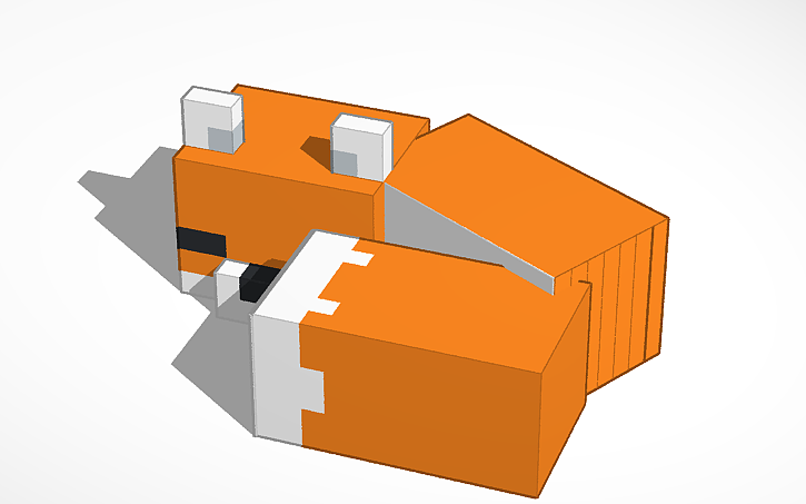 3D design Sleeping Fox - Tinkercad