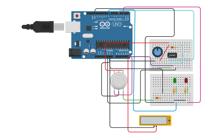 Circuit design Robotica_Practica 1 07/08/20 | Tinkercad