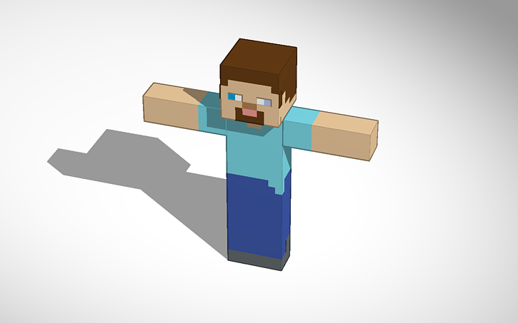 3D design derpy Minecraft Steve - Tinkercad