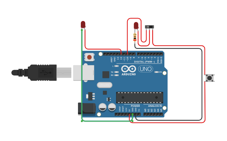 Circuit design Código Morse - Tinkercad