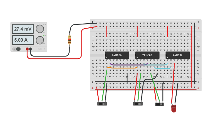 Circuit design 20ce057 : 2 Input Multiplexer | Tinkercad