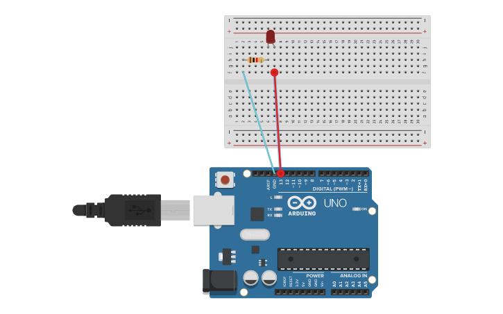 Circuit design LED Light | Tinkercad