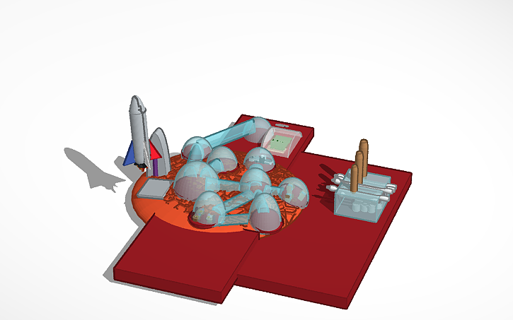 3D design Mars base 1 exterior - Tinkercad
