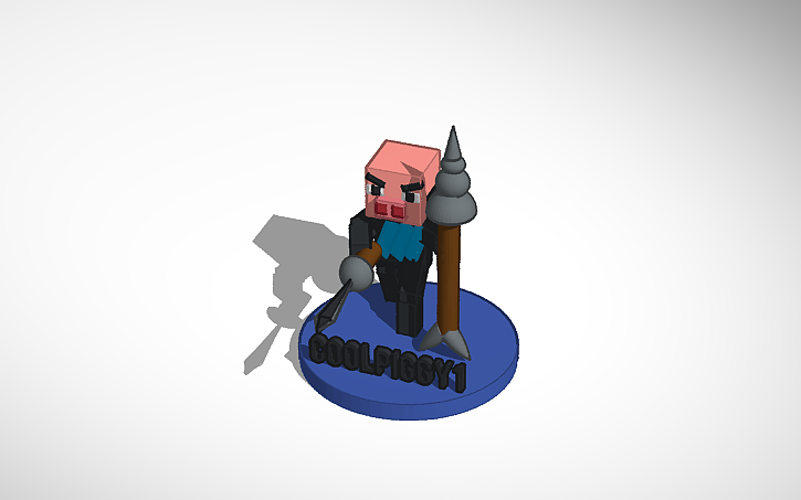 3D design Animated MC: CoolPiggy1(Ethan from The Darkness) | Tinkercad
