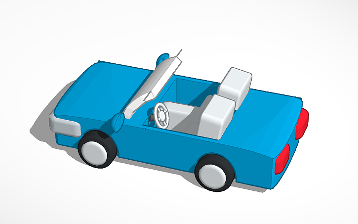 3D design Convertible Car - Tinkercad