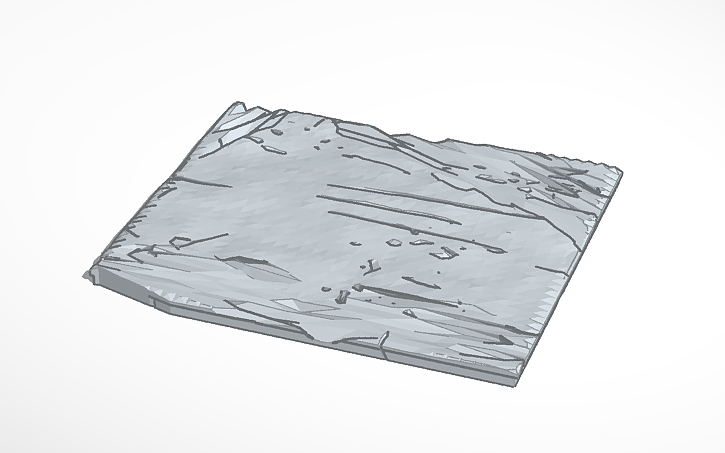 3D design beaten up metal | Tinkercad