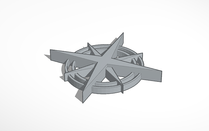 3D design Compass rose - Tinkercad