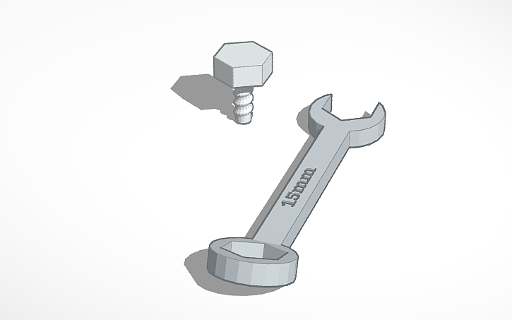 3D design wrench - Tinkercad
