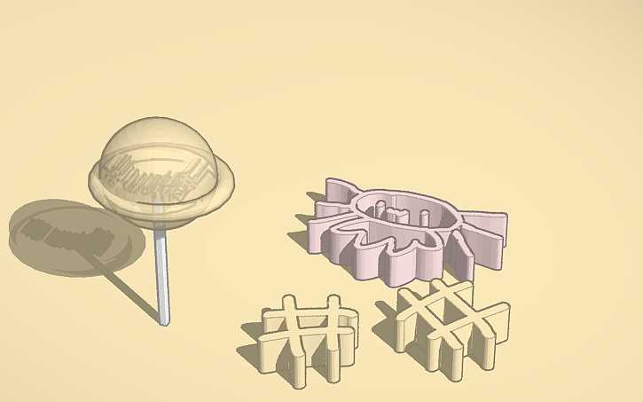 3D design present for waffle - Tinkercad