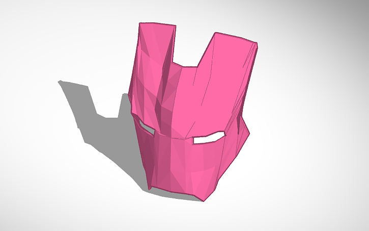 3D design Iron Man Mask - Tinkercad