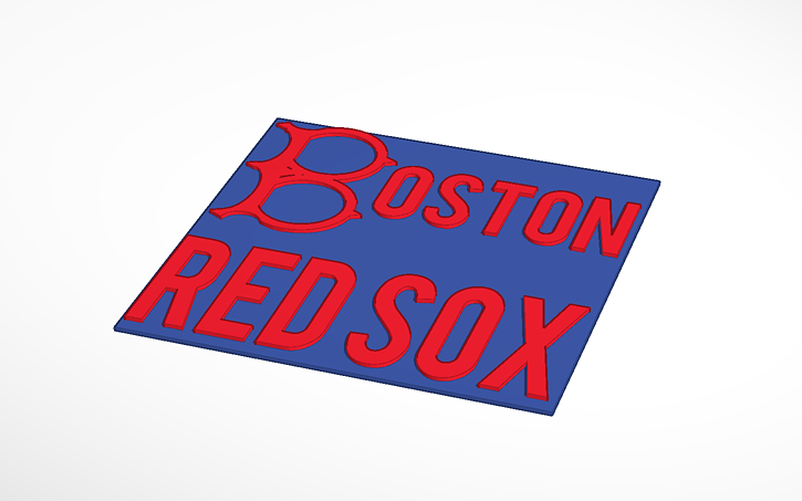 3D design Copy of Boston Red Sox Logo - Tinkercad