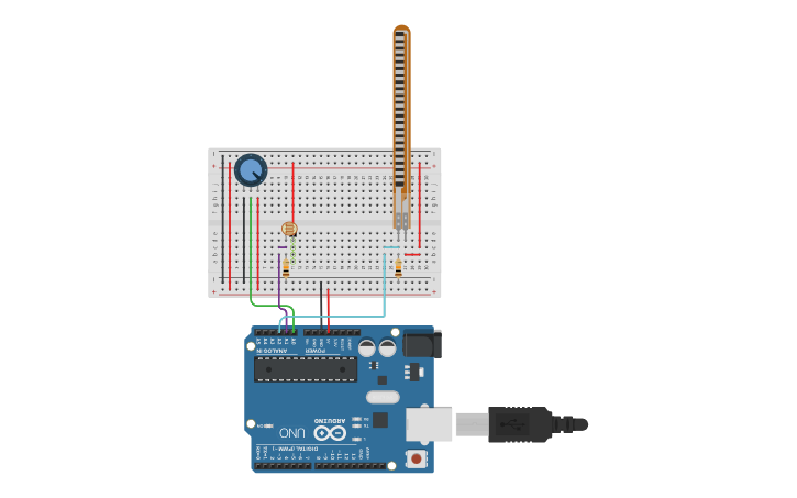Circuit design 12. Analog I/O: Analog Read Serial | Tinkercad Circuit design 12. Analog I/O: Analog Read Serial | Tinkercad