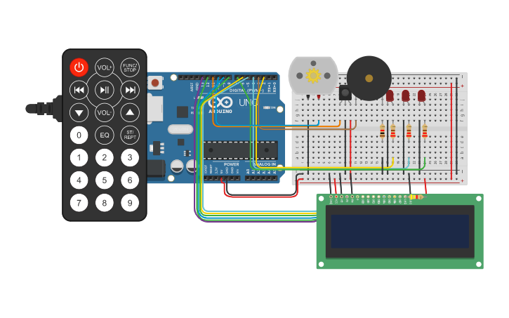 Circuit design IR remote with led - Tinkercad