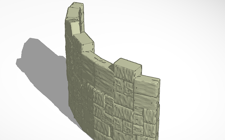 3D design just a curved wall - Tinkercad