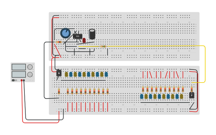Circuit design Reconocemos el uso del transitor - Tinkercad