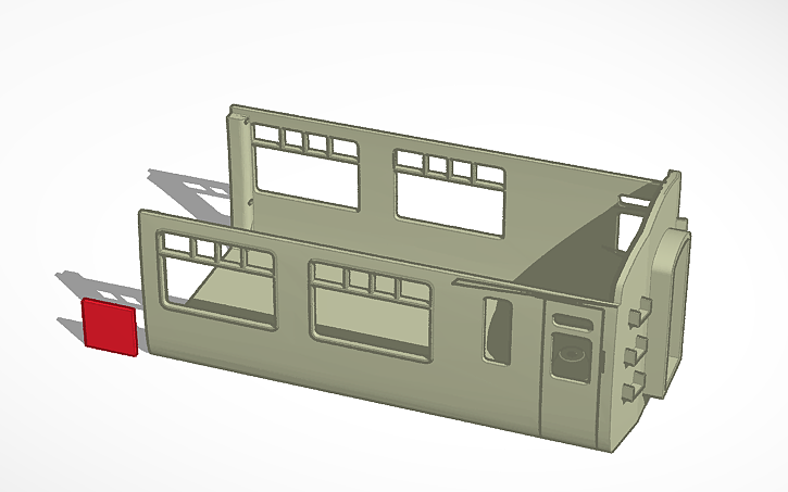 3D design 1:32 SR Coach Body Section 3 of 3 - Tinkercad