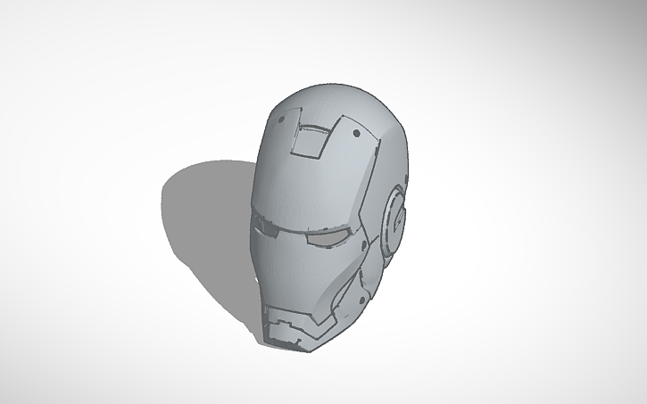 3D design Iron Man Helmet - Tinkercad
