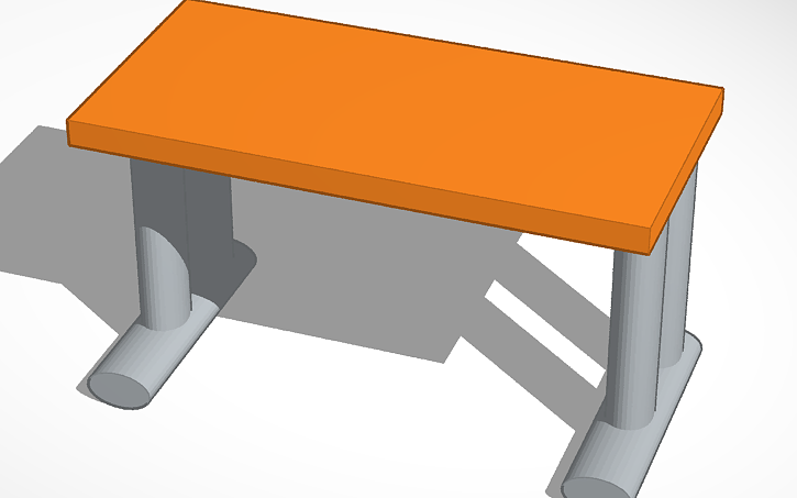 3D design 2 x Desk 1:36 - Tinkercad