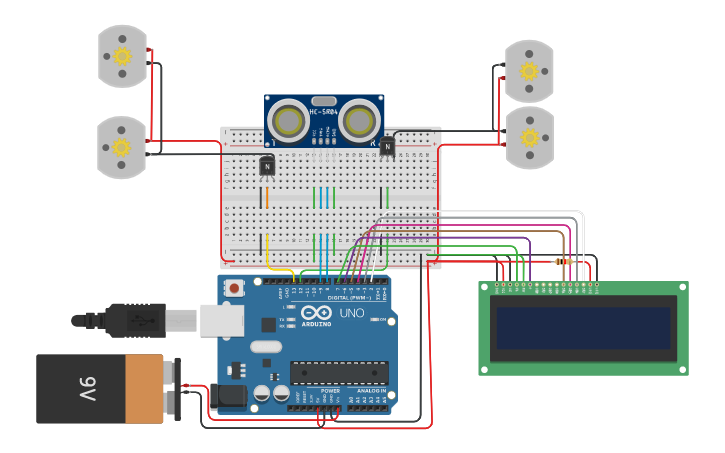 Circuit design robot - Tinkercad