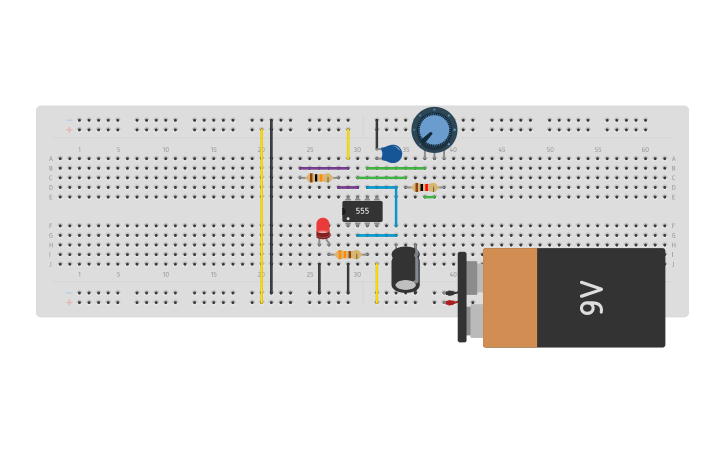 Circuit design LED intermitente | Tinkercad