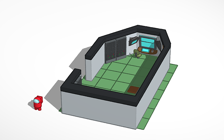3D design Among Us Crew (Map - Skeld Security) - Tinkercad