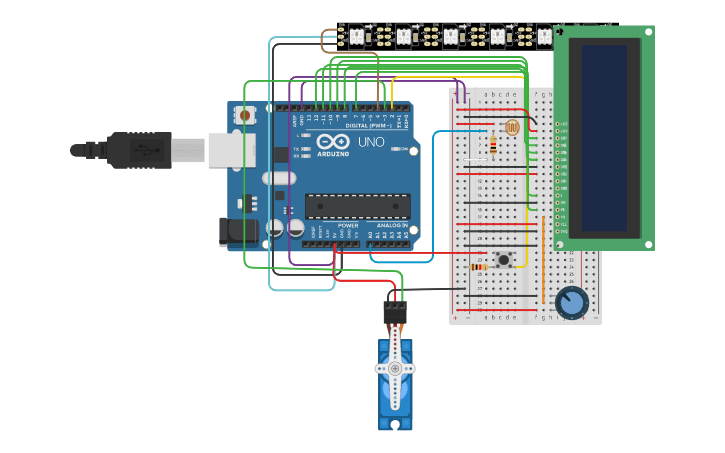 Circuit design entire code + circuit | Tinkercad